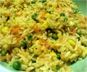 Geelrys met groente. - 93.4fm - Radio Namakwaland - Die beste in die weste.